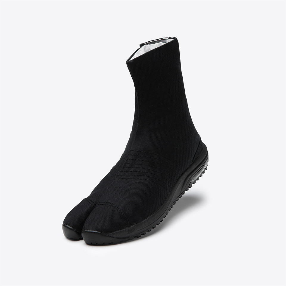 Tabi Boots 6-Hook – All Black – Air Jog V (0505-341) – JapaneseWorkwear.com